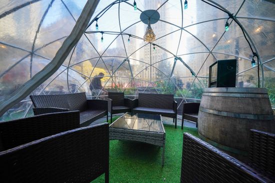 Geodesic Dome Outdoor Restaurant Set Rockefeller Editorial Stock Photo ...