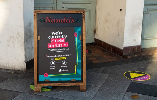 Sign Outside Nandos That They Temporarily Editorial Stock Photo - Stock ...