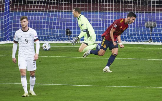 Ferran Torres Spain Celebrates After Scoring Editorial Stock Photo ...