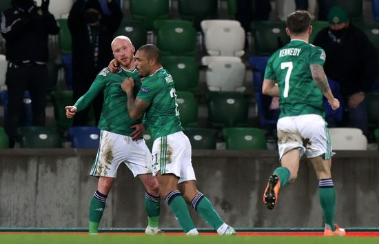 Liam Boyce L Northern Ireland Celebrates Editorial Stock Photo - Stock ...