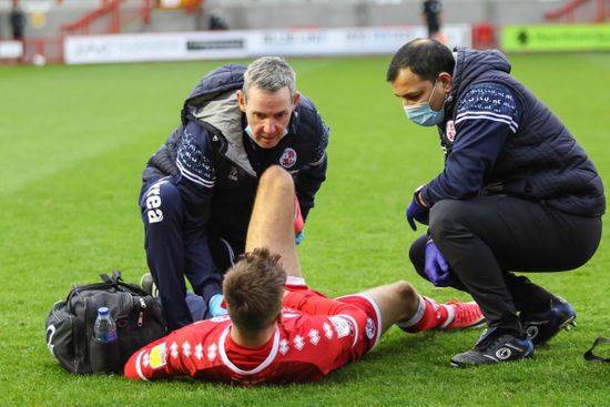 Josh Doherty Crawley Town Injured During Editorial Stock Photo - Stock ...