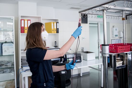 Medical Technician Work Processing Blood Plasma Editorial Stock Photo ...