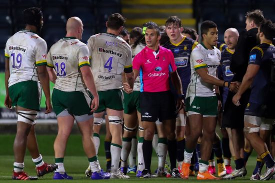 Referee Adam Leal Congratulates Teams After Editorial Stock Photo ...