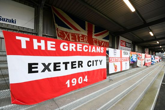 Exeter City Flags On Terraces Ahead Editorial Stock Photo - Stock Image ...