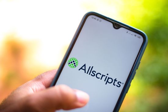 This Photo Illustration Allscripts Healthcare Solutions Editorial Stock ...