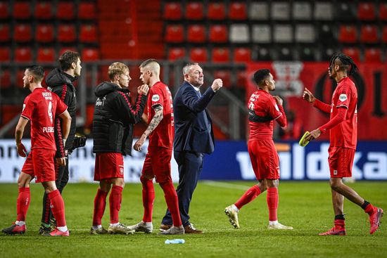Players Fc Twente Celebrate Draw During Editorial Stock Photo - Stock ...