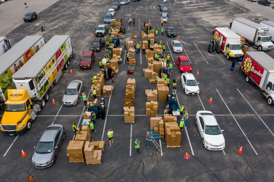 Volunteers Central Texas Food Bank Load Editorial Stock Photo - Stock ...