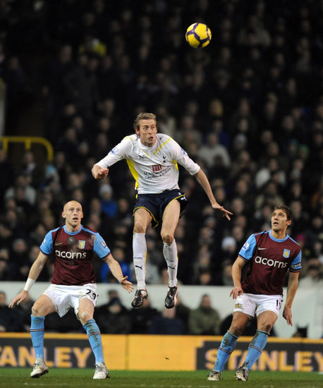 Peter Crouch Tottenham Hotspur Leaps Above Editorial Stock Photo ...