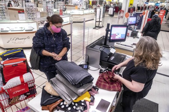 Jcpenney Employees Checkout Customers While Following Editorial Stock ...