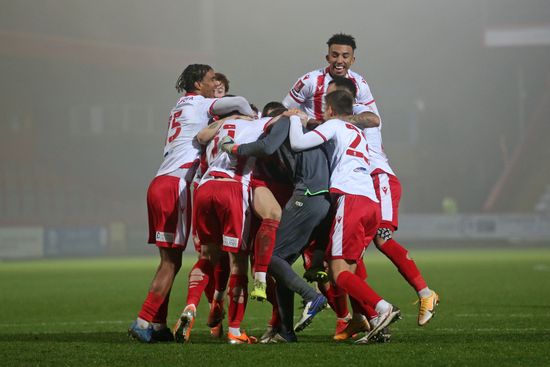 Stevenage Players Celebrate Victory Penalty Shootout Editorial Stock ...