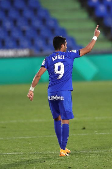 Getafes Angel Luis Rodriguez Celebrates After Editorial Stock Photo ...
