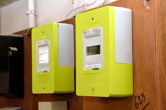 Linky Electric Meters Hall Old Building Editorial Stock Photo - Stock ...