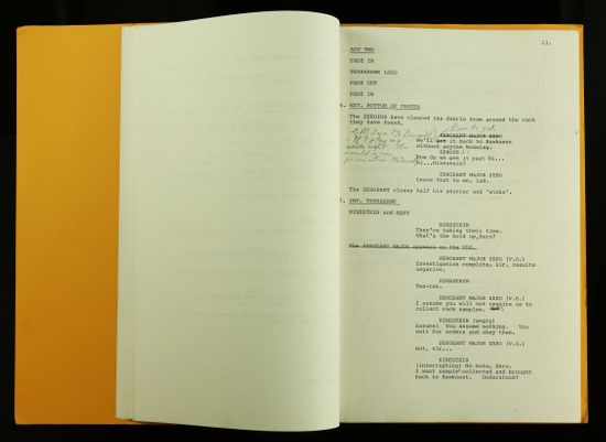 Andersons Personal Script Episode Terrahawks Which Editorial Stock ...