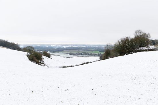 First Snowfall Year Detling Hill Kent Editorial Stock Photo - Stock ...