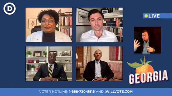 Stacey Abrams Jon Ossoff Rev Raphael Editorial Stock Photo - Stock ...