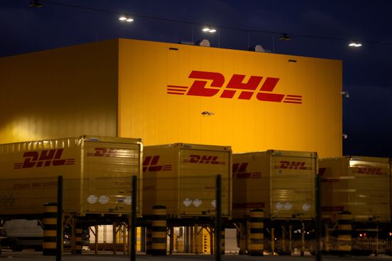 Dhl Company Logo Seen Deutsche Post Editorial Stock Photo - Stock Image ...