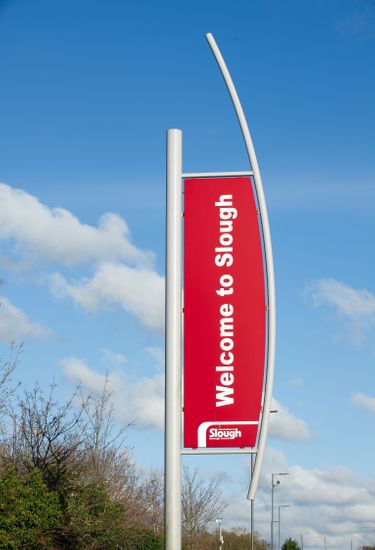Welcome Slough Sign Following End Lockdown Editorial Stock Photo ...