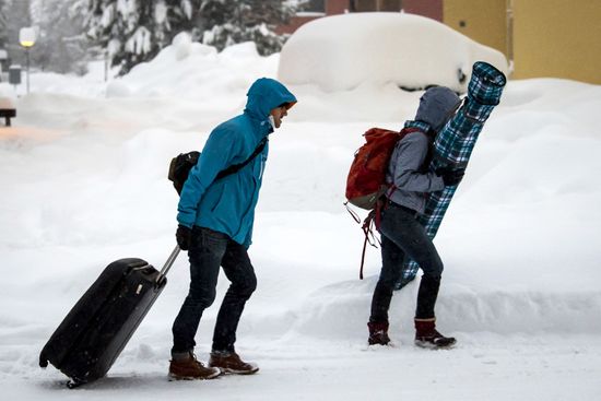 Two People Pull Their Luggage On Editorial Stock Photo - Stock Image ...