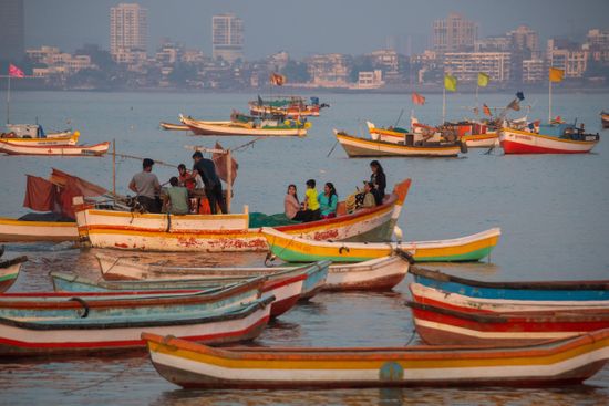 People Seen Riding Fisherman Boat Worli Editorial Stock Photo - Stock ...