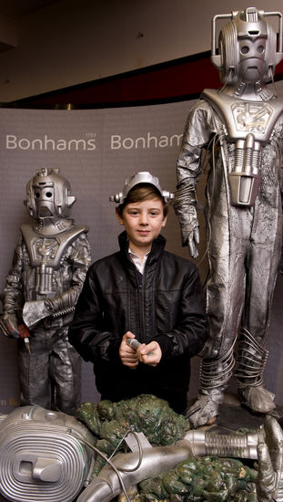 Young Boy Poses Cybermen Costumes Editorial Stock Photo - Stock Image ...