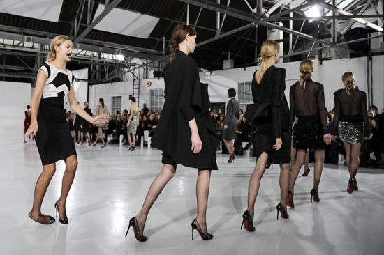 Model On Catwalk Almost Falling Off Editorial Stock Photo - Stock Image ...