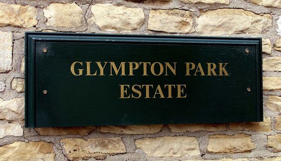 Sign Glympton Park Estate Oxfordshire Editorial Stock Photo - Stock ...
