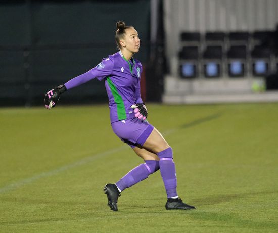 Hibernian Goalkeeper Emily Mutch During Scottish Editorial Stock Photo ...