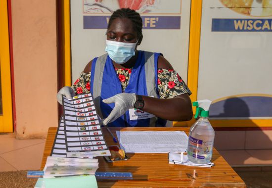 Election Official Handles Voting Slips During Editorial Stock Photo ...