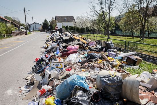 Big Pile Bulky Waste Garbage Next Editorial Stock Photo - Stock Image ...