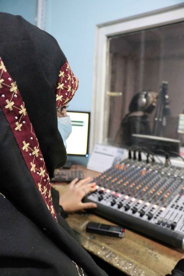Afghan Woman Journalist Works Radio Station Editorial Stock Photo ...