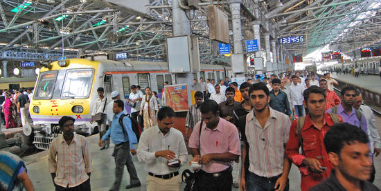 Passengers Alight Cst Terminal Indias Financial Editorial Stock Photo ...