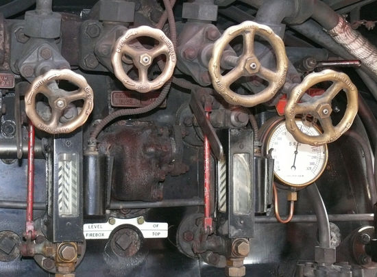 Foot Plate Steam Engine Pressure Gauges Editorial Stock Photo - Stock ...
