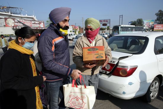 Indian People Bring Ration Voluntary Donation Editorial Stock Photo ...
