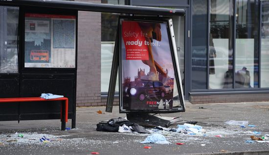 Smashed Bus Stop Pictured Stamford Hill Editorial Stock Photo - Stock ...