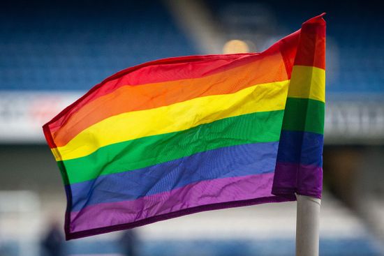 Lgbt Stonewall Flag During Efl Sky Editorial Stock Photo - Stock Image ...