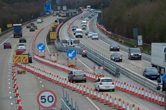 Contraflow System Place On M20 Between Editorial Stock Photo - Stock ...