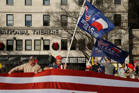 President Trumps Supporters Holding Flags Gather Editorial Stock Photo ...