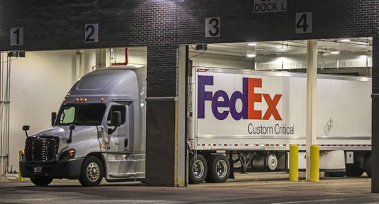 Fedex Truck Sits Loading Dock Pfizer Editorial Stock Photo - Stock ...
