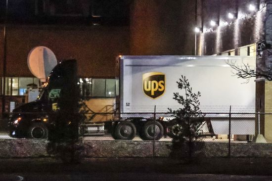 Ups Truck Backs Into Loading Dock Editorial Stock Photo - Stock Image ...