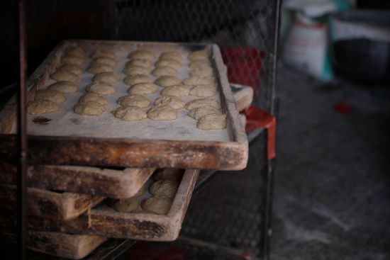 Bread Dough On Wooden Pallets Prepared Editorial Stock Photo - Stock ...