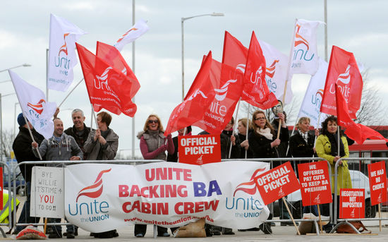 Unite Union Members On Picket Line Editorial Stock Photo - Stock Image ...