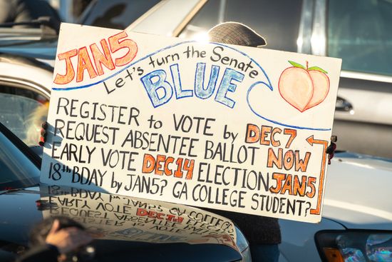 Constituents Encouraged Vote Early Georgias Senate Editorial Stock ...