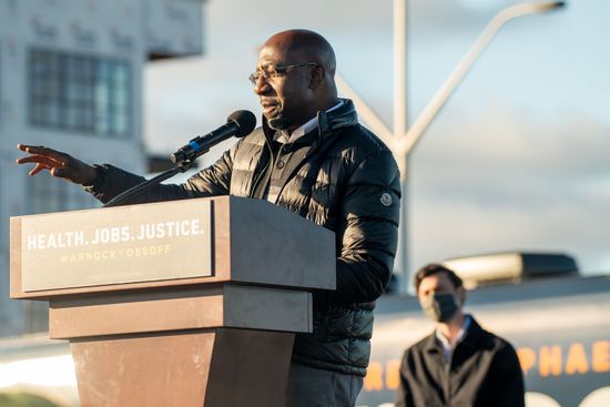 Rev Raphael Warnock Encourages Constituents Vote Editorial Stock Photo ...