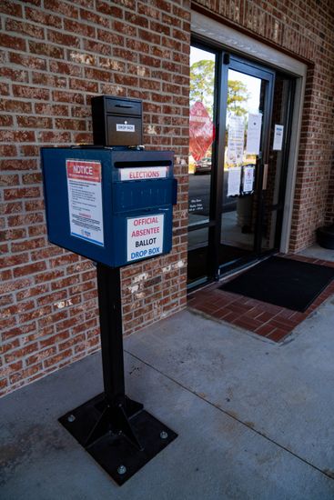 Absentee Ballot Box Outside Polling Location Editorial Stock Photo ...