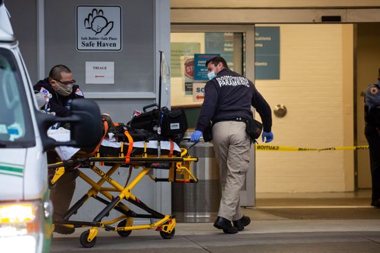 Healthcare Workers Roll Patient Into Emergency Editorial Stock Photo ...