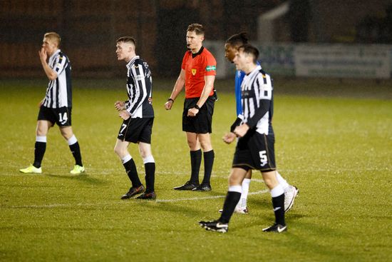 Referee David Dickinson Blows Whistle Full Editorial Stock Photo ...