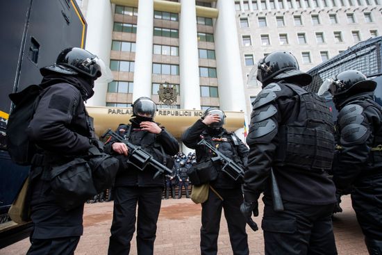 Riot Police Equipped Gas Grenade Launcher Editorial Stock Photo - Stock ...