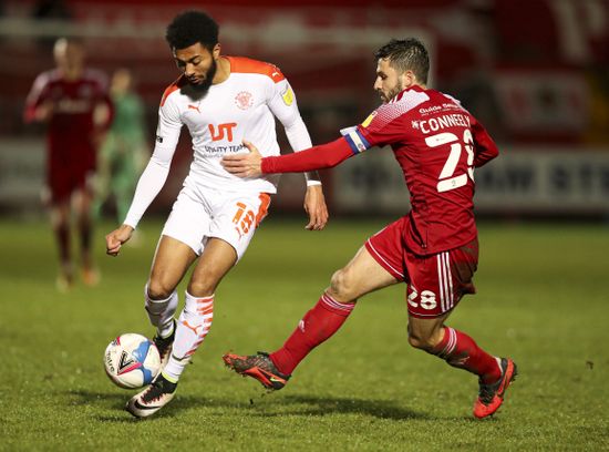 Grant Ward Blackpool Seamus Conneely Accrington Editorial Stock Photo ...