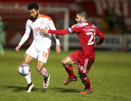 Grant Ward Blackpool Seamus Conneely Accrington Editorial Stock Photo ...