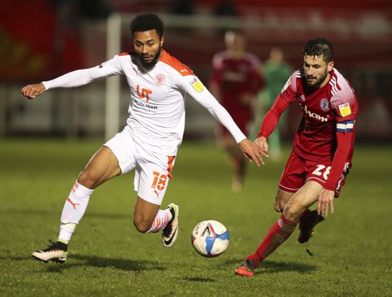 Grant Ward Blackpool Seamus Conneely Accrington Editorial Stock Photo ...